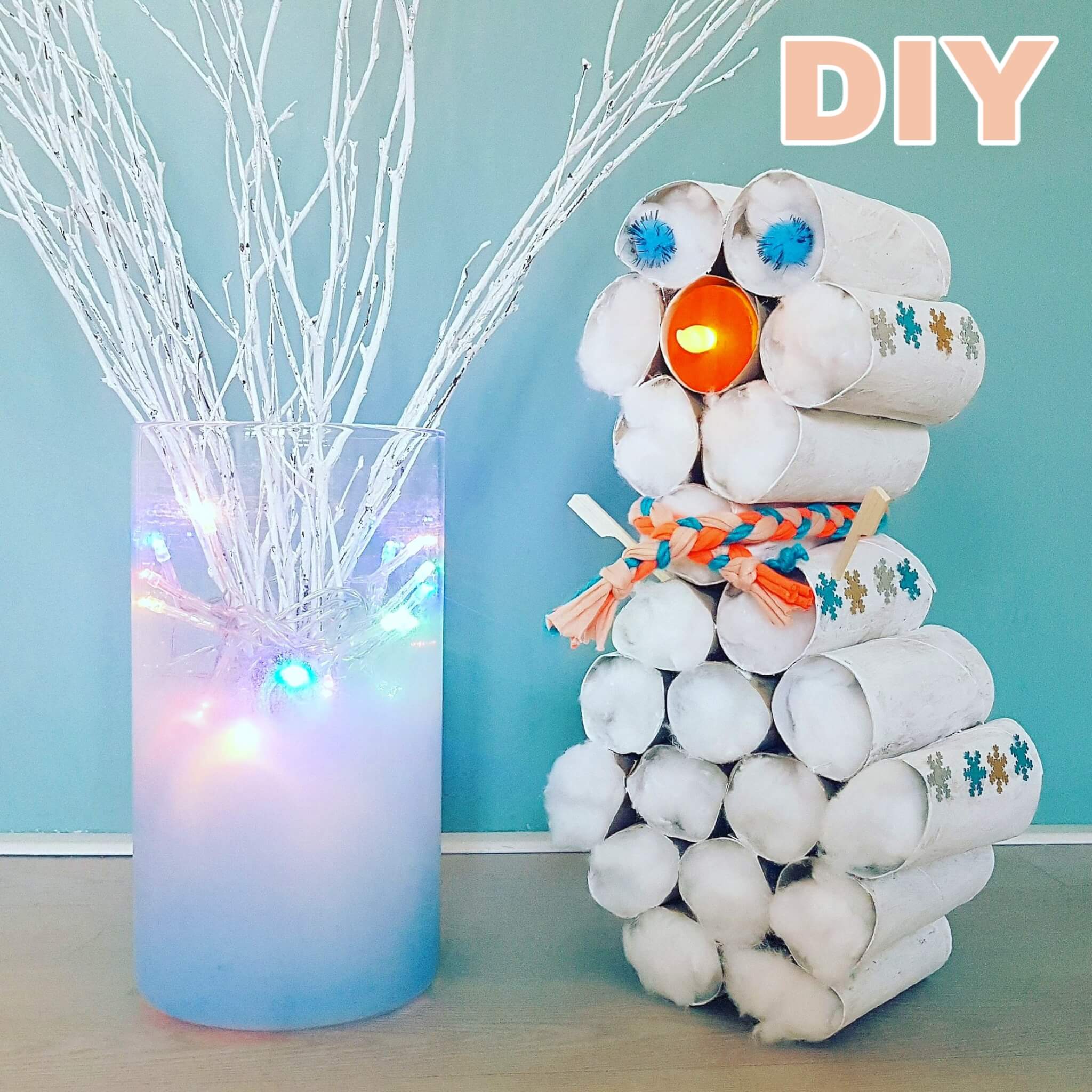 Een sneeuwpop knutselen: sneeuwman maken van wc rollen - Leuk met kids Leuk met kids