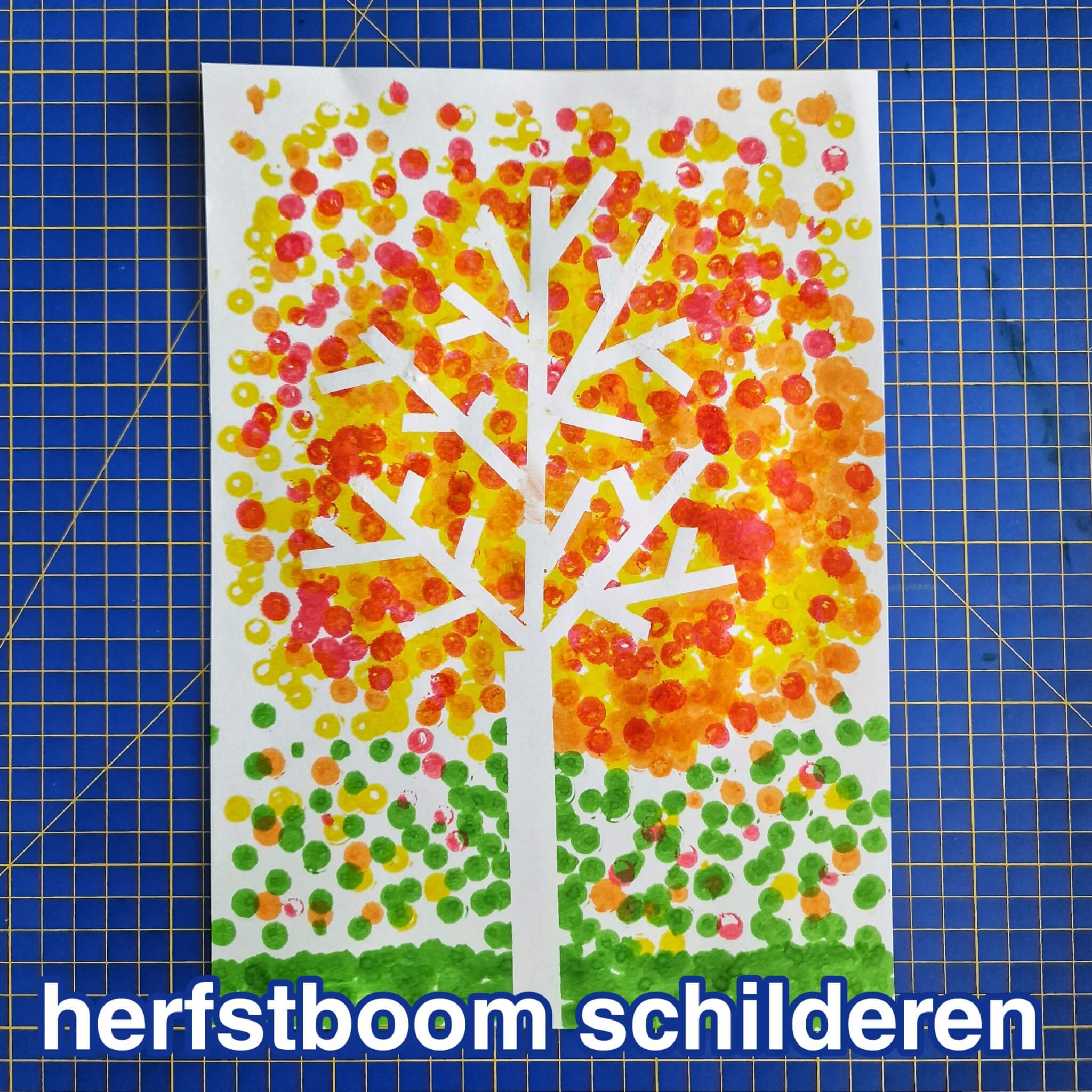 Herfstboom knutselen en schilderen met kinderen - Leuk met kids Leuk ...