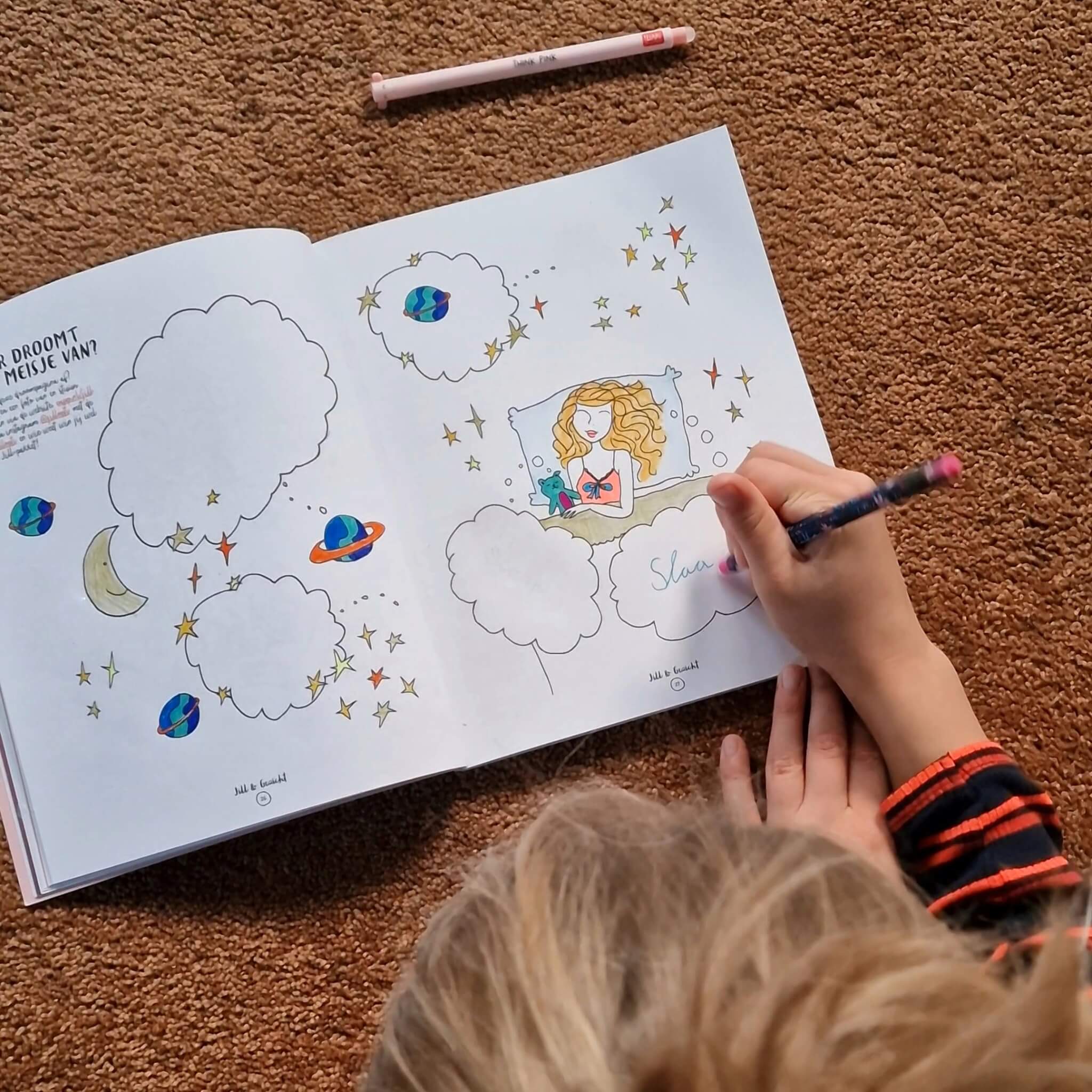 Ideaal: uitwisbare pen in vrolijke kleuren - Leuk met kids Leuk met kids