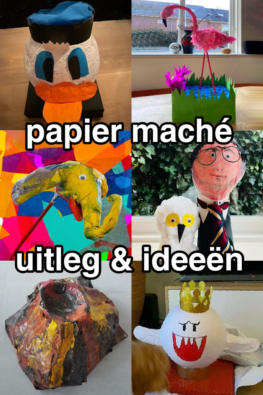 Papier maché zelf maken + leuke ideeën om ermee te knutselen - Leuk met ...