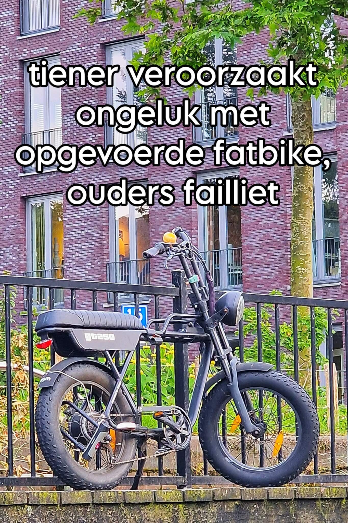 Tiener veroorzaakt ongeluk met opgevoerde fatbike, ouders failliet Leuk met kids