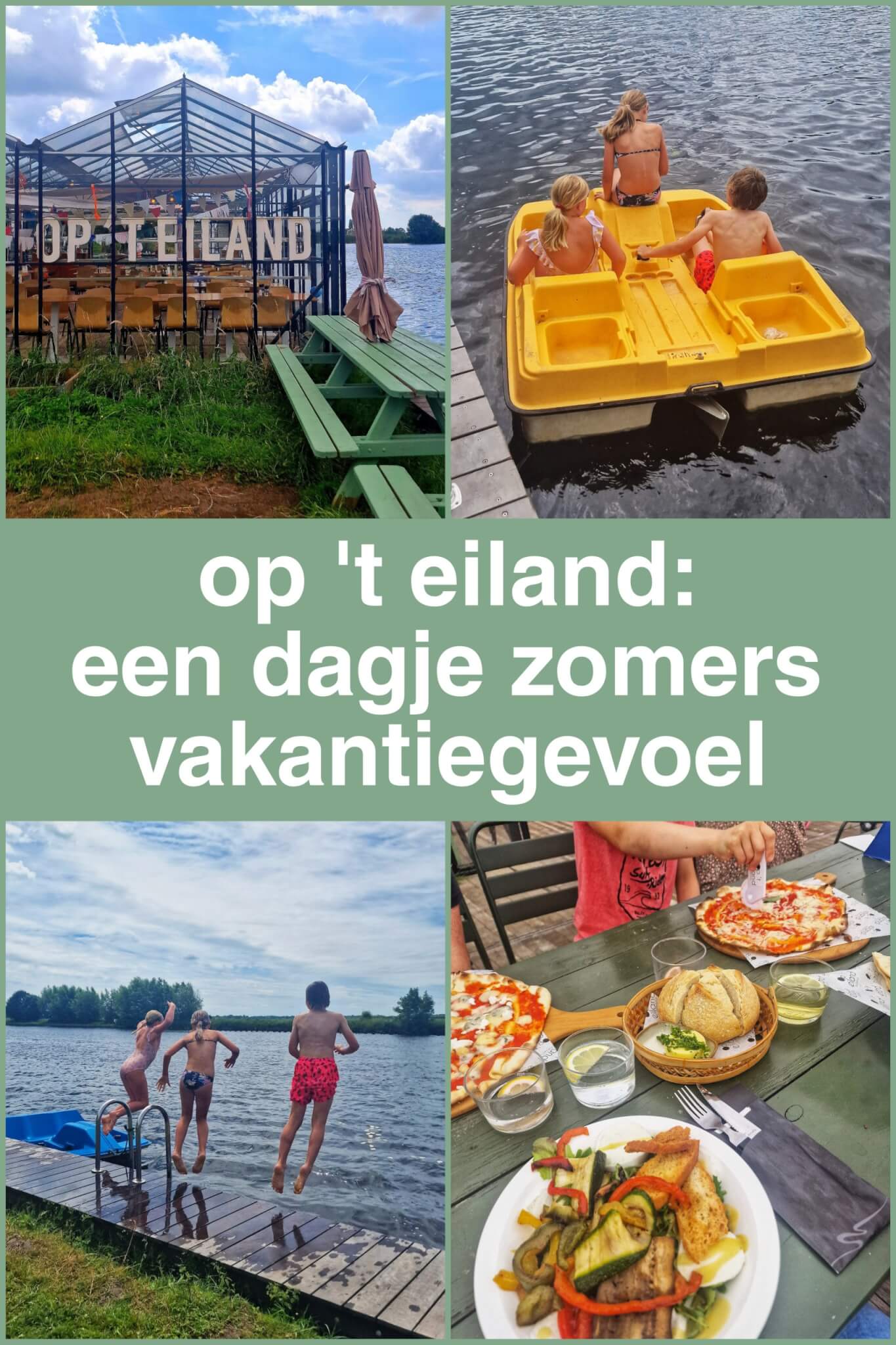 Op 't Eiland: kindvriendelijk restaurant aan water met zwemsteiger ...