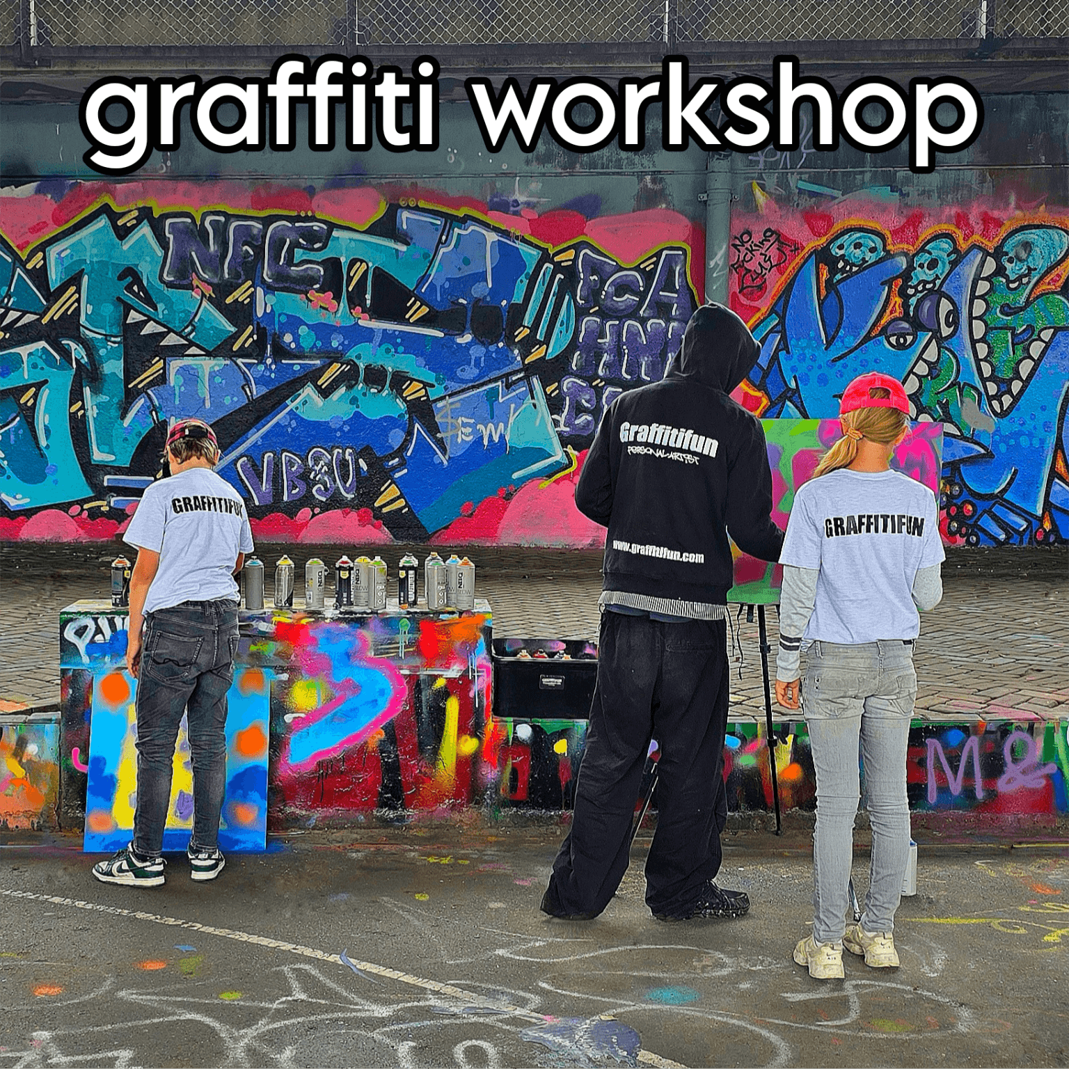 Graffitifun: kinderfeestje met kinderen of graffiti workshop tieners ...