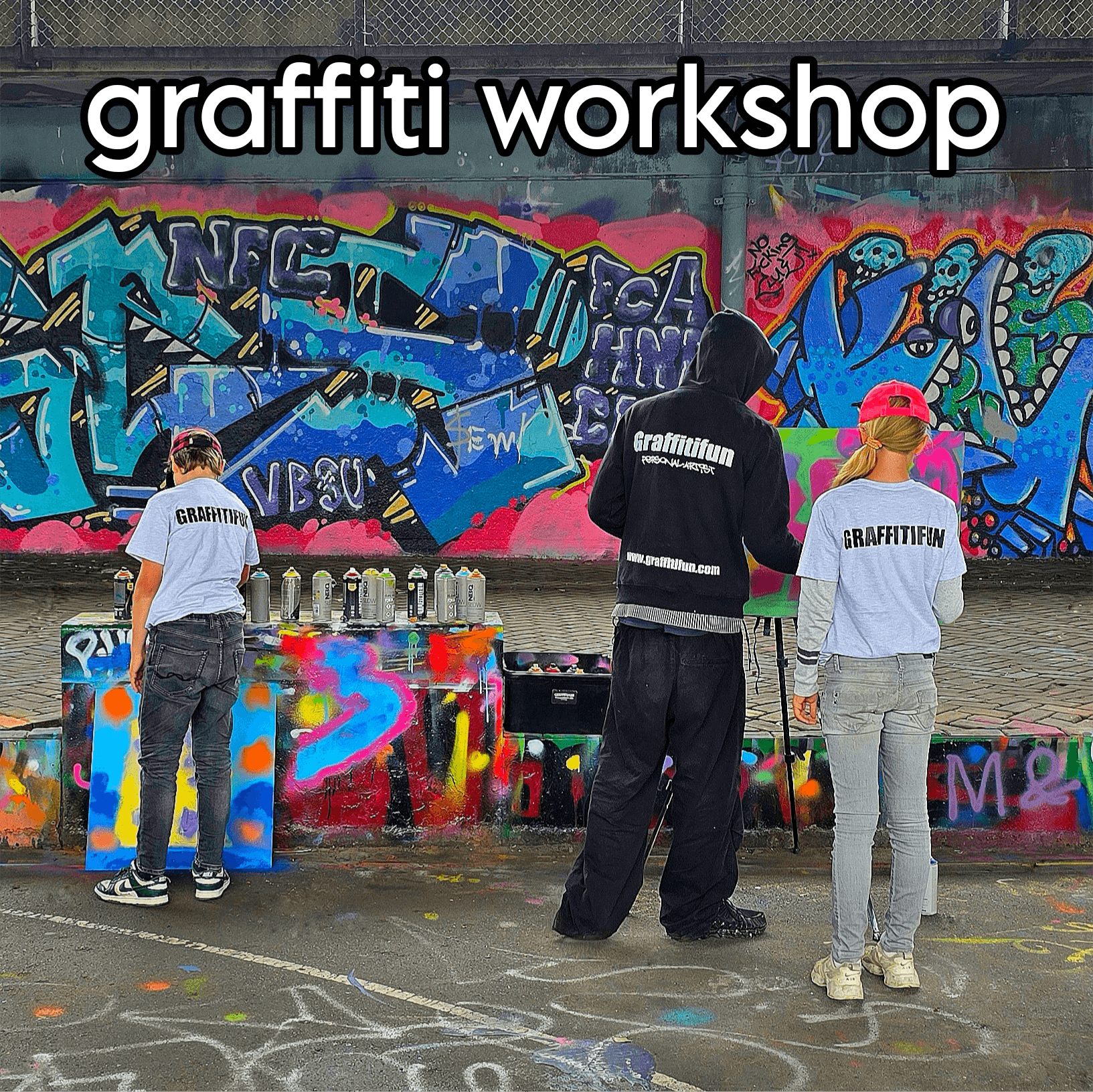 Graffitifun: kinderfeestje met kinderen of graffiti workshop tieners ...